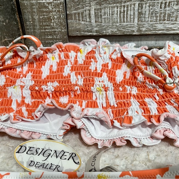 Cupshe | Swim | Cupshe Bandeaus Floral Smock Padded Bikini Small | Poshmark